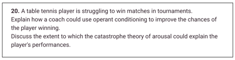 Extended writing examples for your PE Course - Part 4 OCR A-Level PE